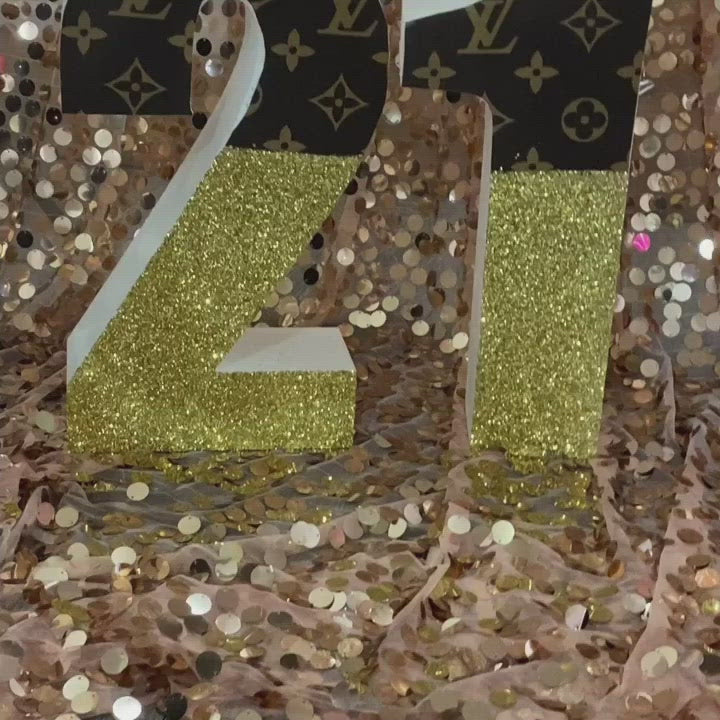 Luxury Brand Shopping Theme Free Standing Numbers – SoCal Event Decor